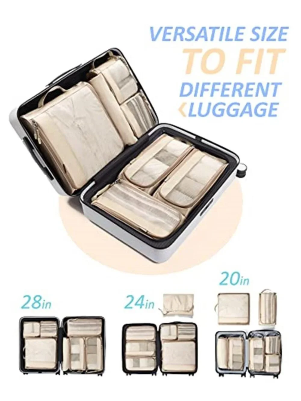 Storage & Organization | 7 Piece Packing Cubes Travel Organizer Set ...
